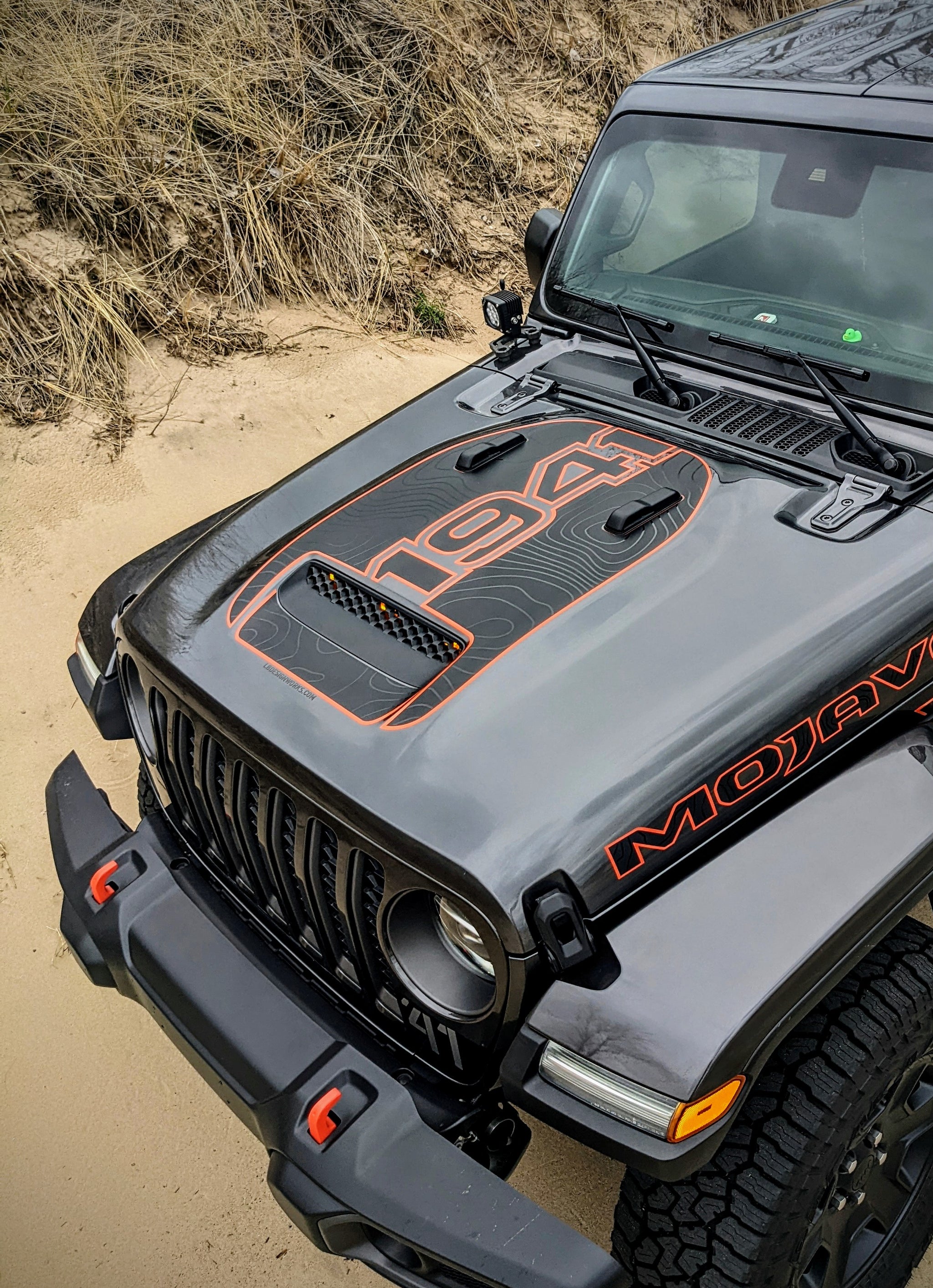 Topographical Color Line 1941 Mojave 392 Hood Decal Jeep Wrangler, Gla ...